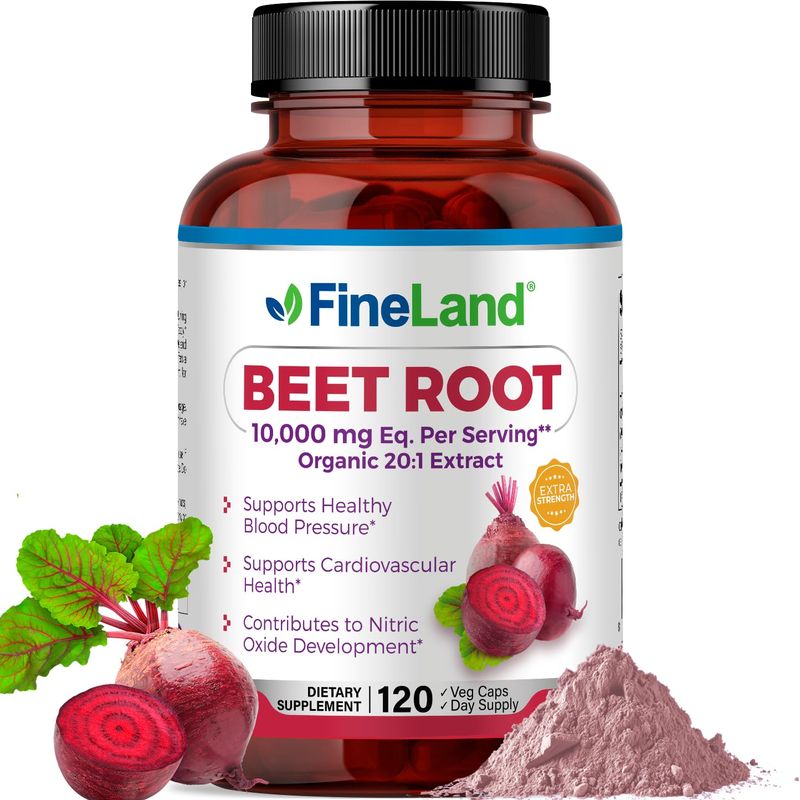 FineLand Beet Root 20x Full Spectrum Eq. to 10,000 mg Per Capsule ...