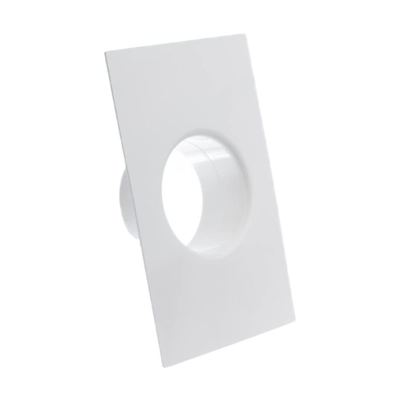 100mm / 4 Inch Straight Duct Connector with Flange - Round PVC Ducting ...