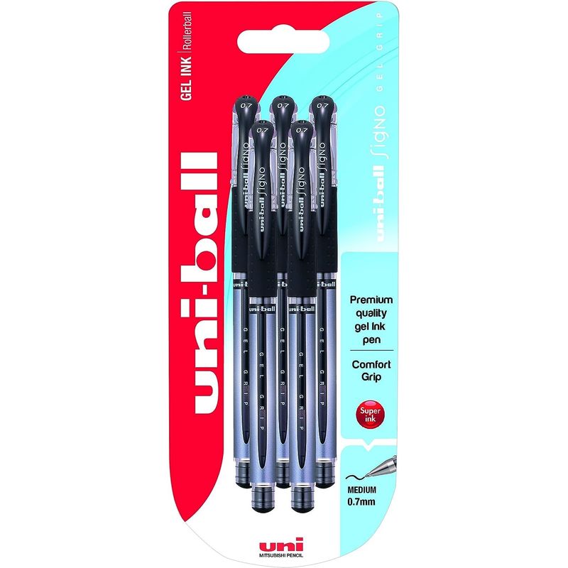Uni-Ball 153486278 UM-151S Signo Gel Pens with Gel Grip, Black Gel, 0 ...