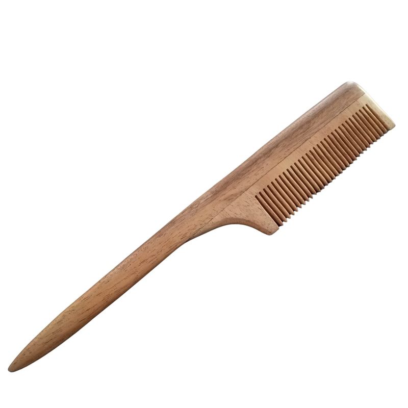 Conair Lift Style Neem Wood Fine Tooth Comb for Shiny Hair | Natural ...