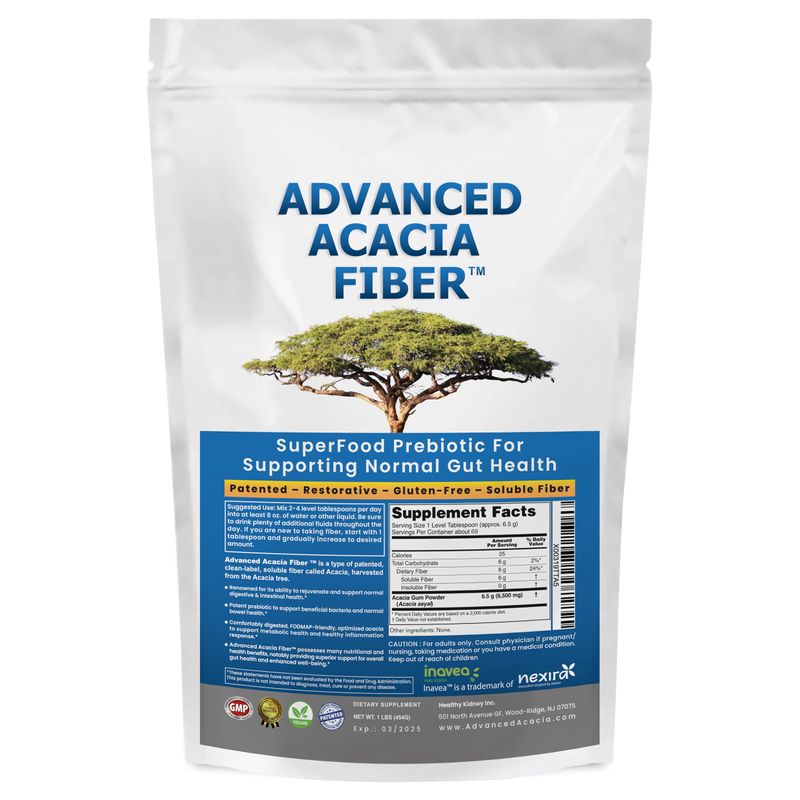 Advanced Acacia Fiber Powder 16oz Organic Soluble Fiber Leaky Gut ...
