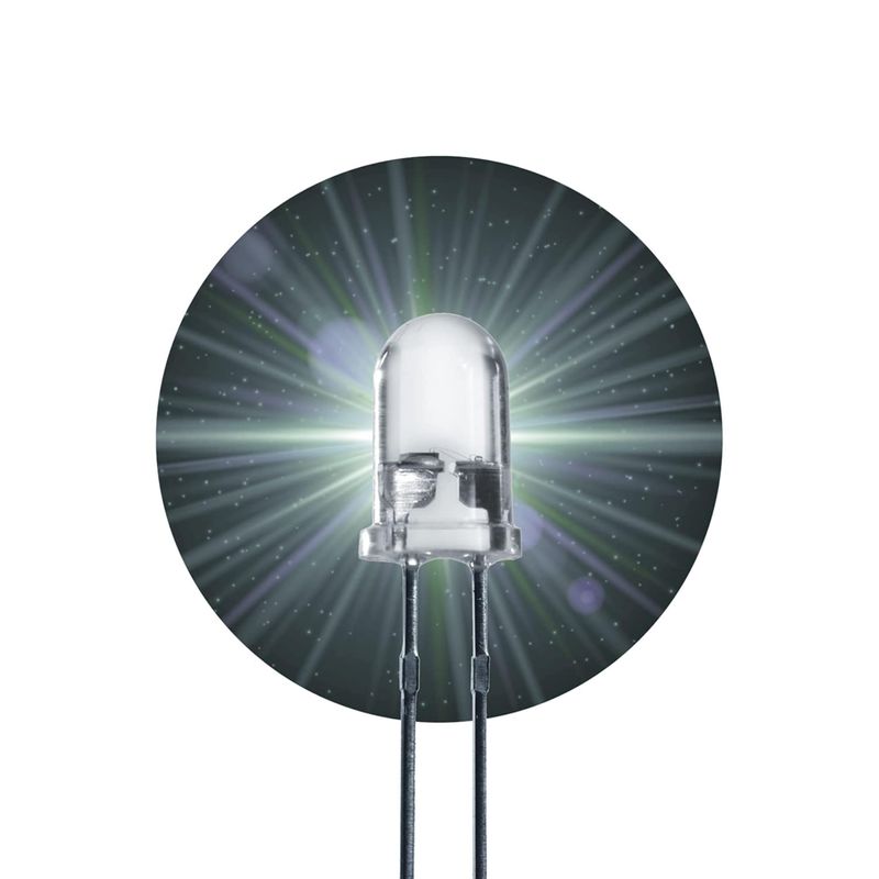 Lumetheus LED 5mm Farbe weiß 25000 mcd 25 Stück Leuchtdiode extra hell ...