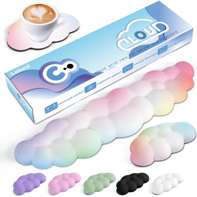Cloud Wrist Rest for Computer Keyboard Arm Wrist Rest with Non-Slip ...