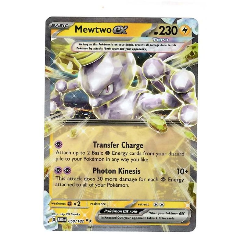 Pokemon - Mewtwo ex 058/182 - Paradox Rift - Tera Double Rare - Single ...