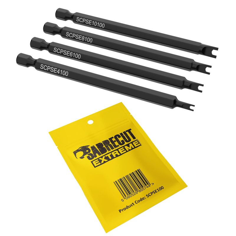 4 x SabreCut SCPSE100 Spanner Snake Eye Pigs Nose Security Screwdriver ...