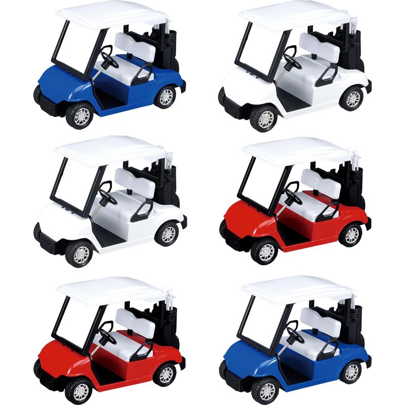 PowerTRC 6 Pcs Diecast Toy Golf Carts with Clubs, Mini Metal Alloy Die ...