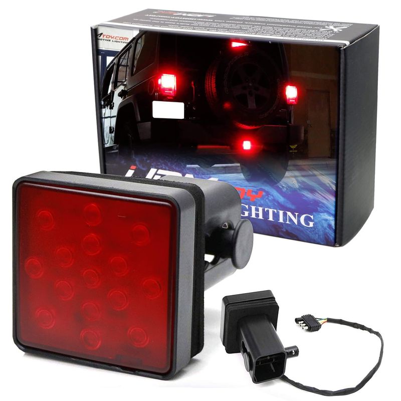 iJDMTOY Red Lens LED Tail/Brake Light Compatible With Truck SUV Trailer ...