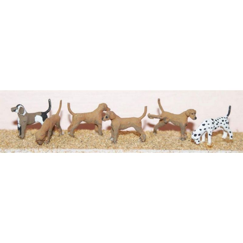 Langley Models 6 dogs hounds, dalmatian, labrador OO Scale UNPAINTED Kit F63 - Online ...