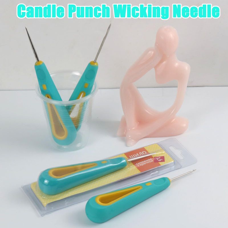 LQMBABY 3 PCS Punch Needle Wick for Candle Making, Round Hole Candle ...