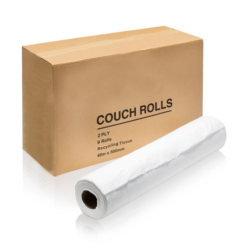 9 x Easy Care Solutions Premium White Couch Rolls | 2 Ply 20” x 40m ...