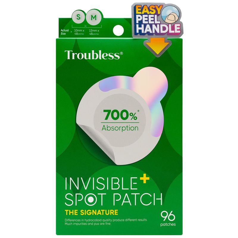 Troubless Invisible Pimple Spot Patch - 96 Ultra Thin Acne Patches ...