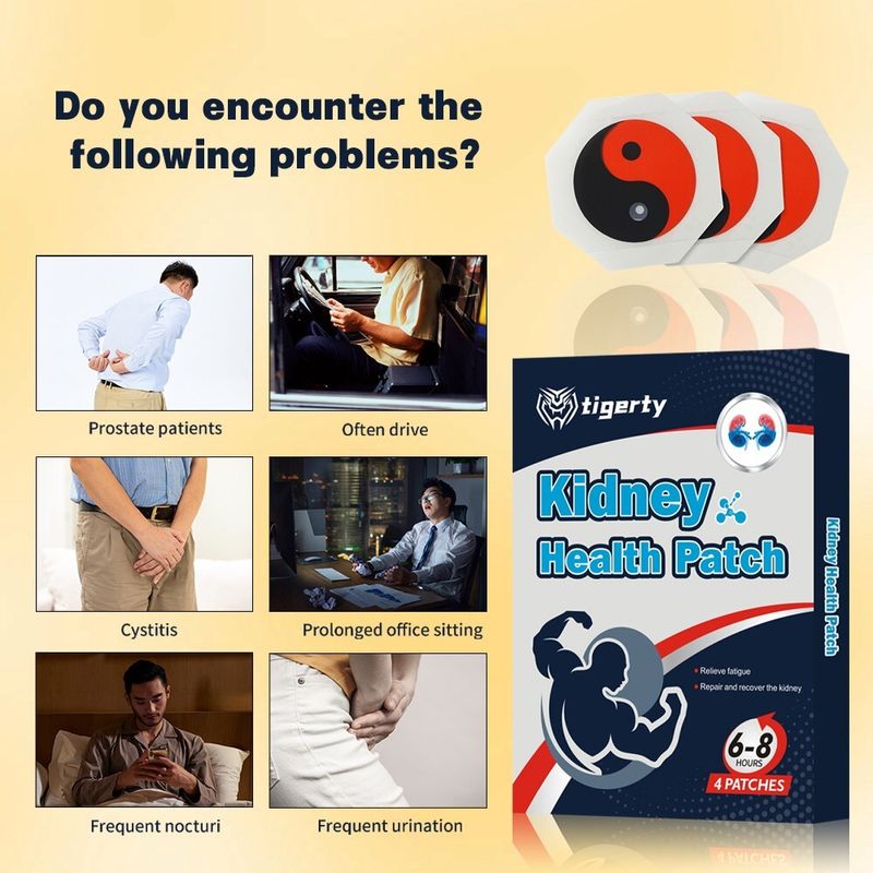 4pcs Kidney Care Patch Kidney Support Relieve Fatigue And Repair Kidney ...