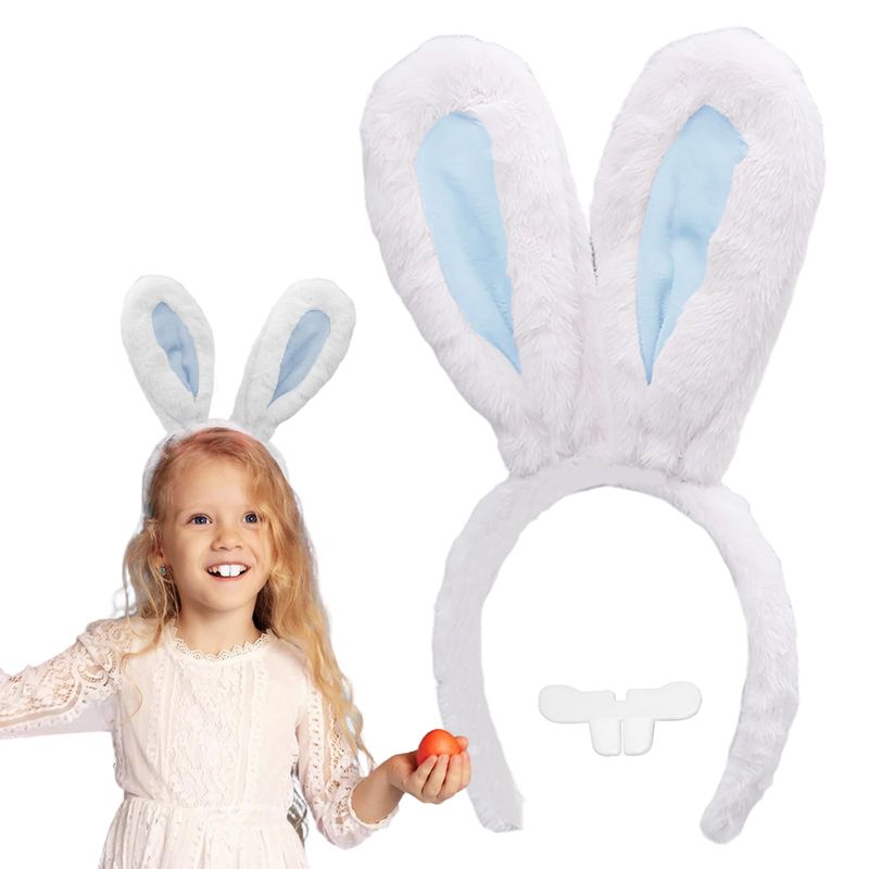 Bunny Ears Headband Kids Adult, Easter Plush Rabbit Ears Headband Bunny ...