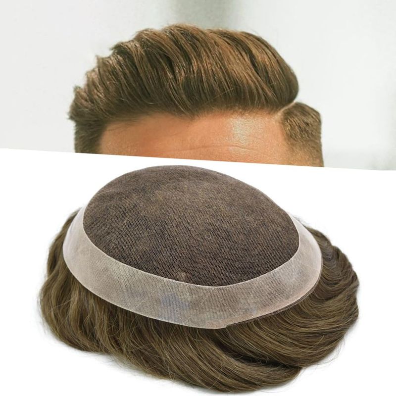 Generic Mens Toupee Swiss Lace And PU Non-Surgical Hair Replacement ...