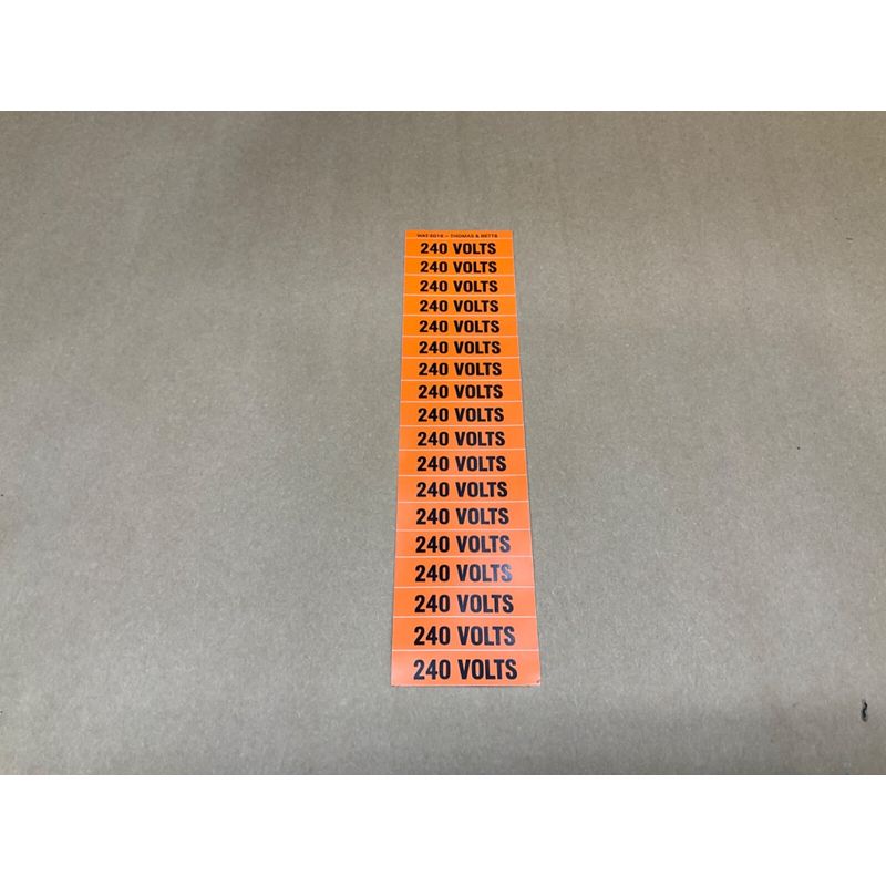 Lot Of 18 T&B Voltage & Conduit Markers 240 Volt 240V Decals Labels ...