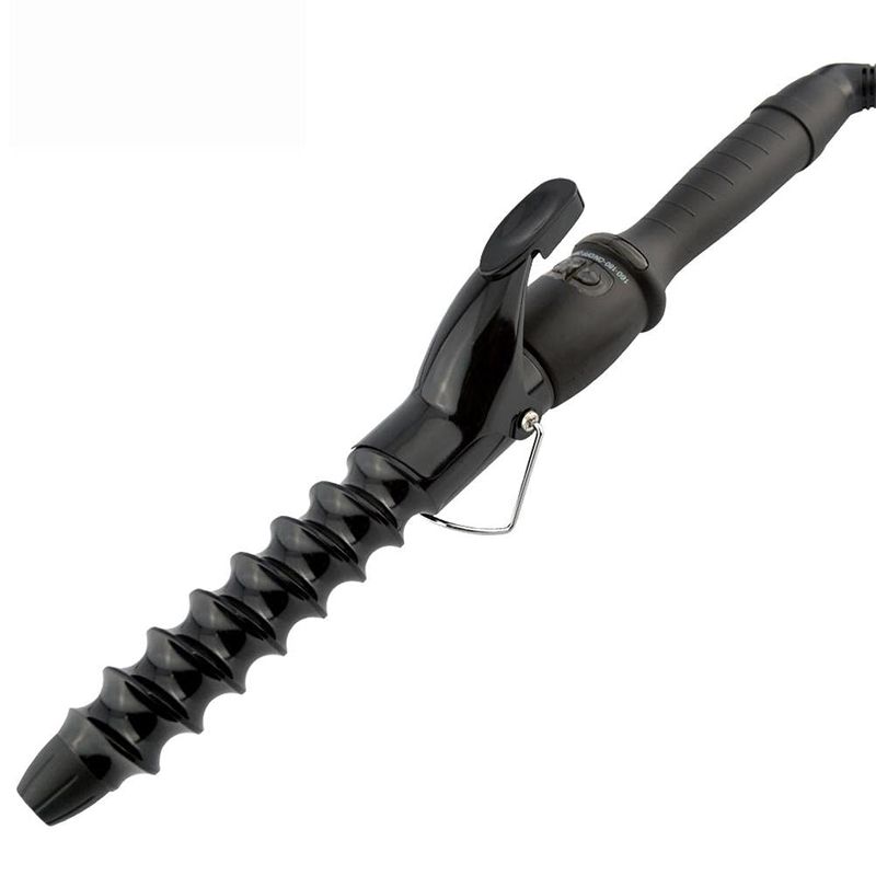 YOMCI 32mm Spiral Hair Curler Curling Wand Waver Ceamic Curling Iron for Short and Long Hair ...