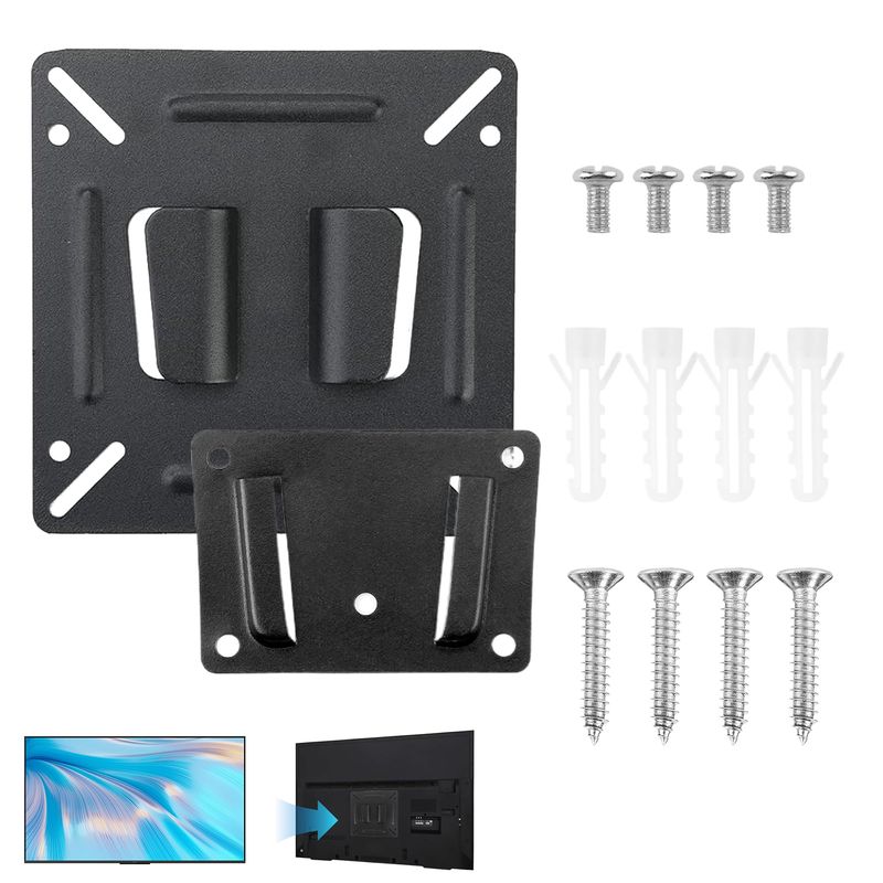 14-27 Inch Universal Camper Small TV Wall Mount Sets Black Slim Small ...