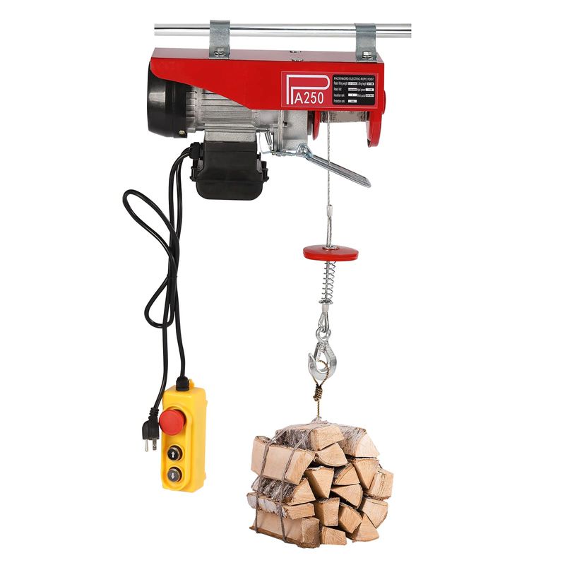 Electric Hoist, 250kg 110V Mini Electric Winch, Steel Electric Lift ...