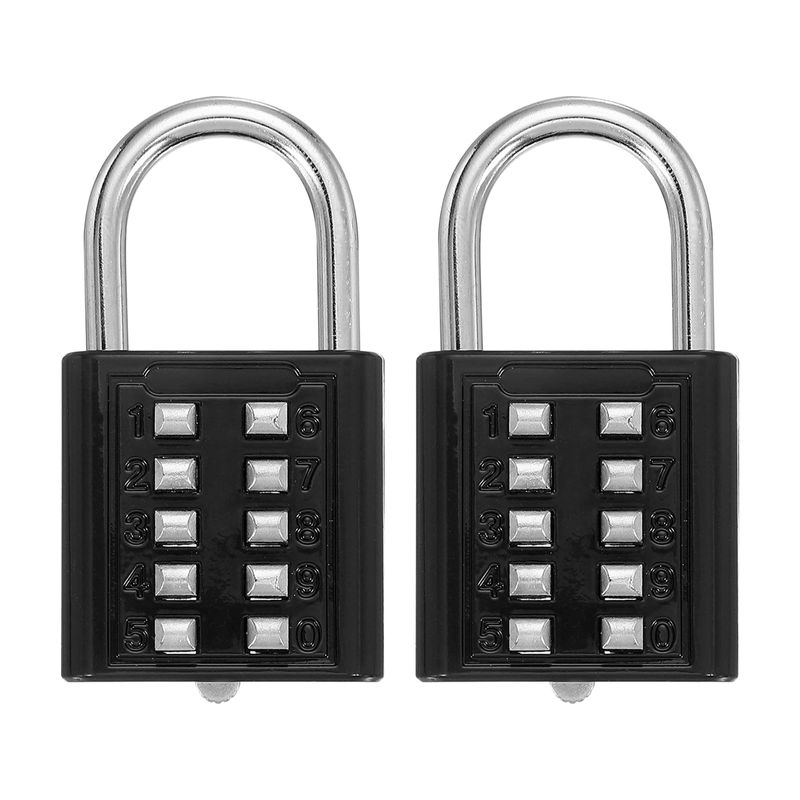 sourcing map Combination Padlock, 10-Digit Push Button Padlock 5 ...