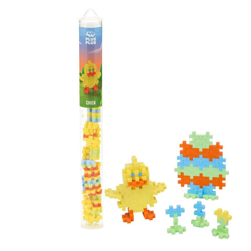 Plus Plus - Mini Maker Tube - Chick - 70 Piece, Construction Building ...