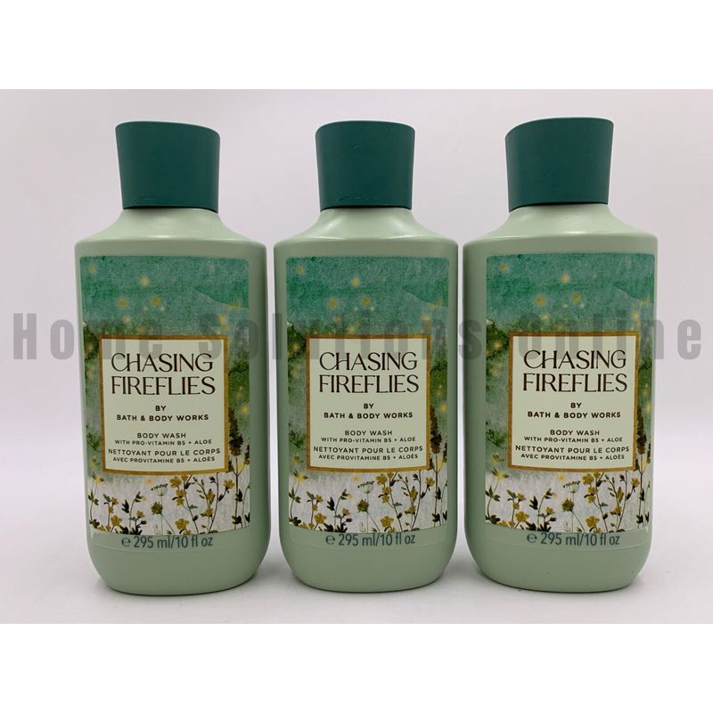 Bath & Body Works Chasing Fireflies Vitamin B5 Aloe Wash S/3 10 Fl Oz ...