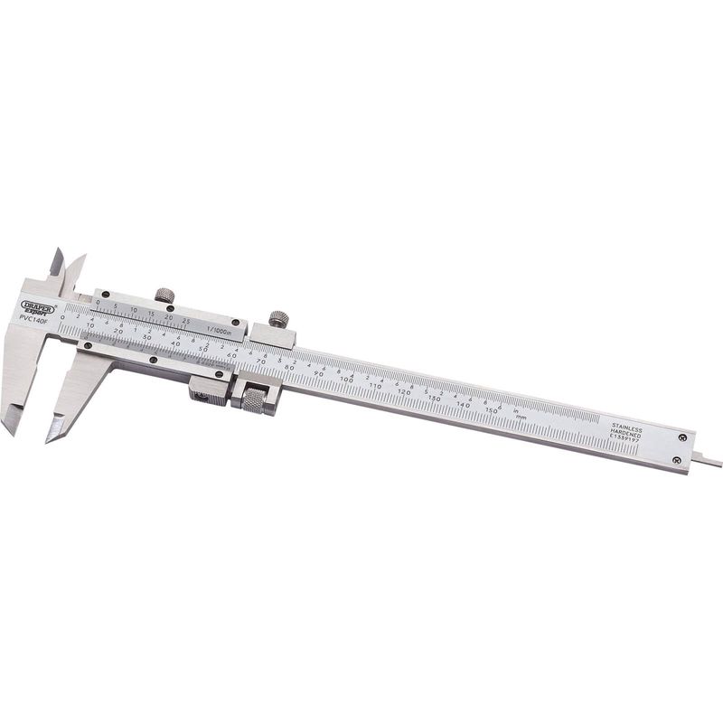 Draper 50605 Expert Vernier Caliper with Fine Adjustment, 0mm-140mm ...