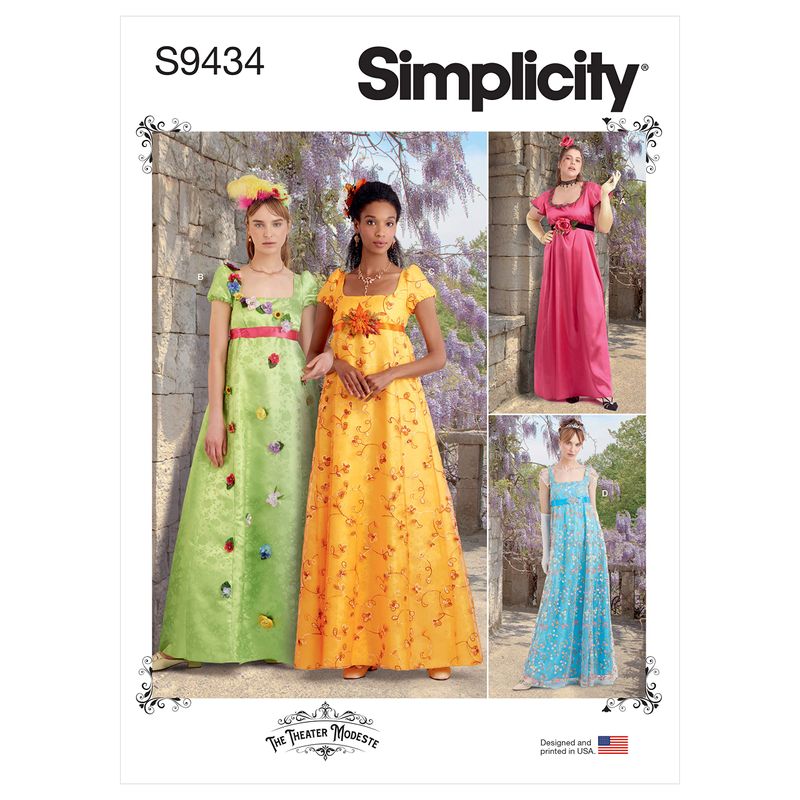 Simplicity Sewing Pattern S9434 Misses' and Women's Regency Era Style ...