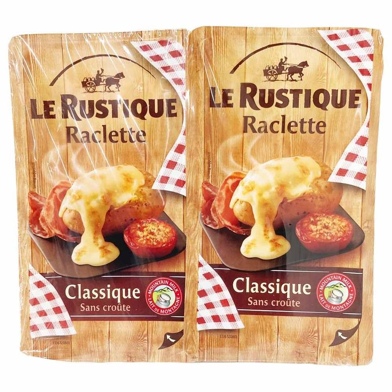 Le Rustic, Raclette Cheese, No Skin Slices, 12.3 oz (350 g) x 2 Packs ...