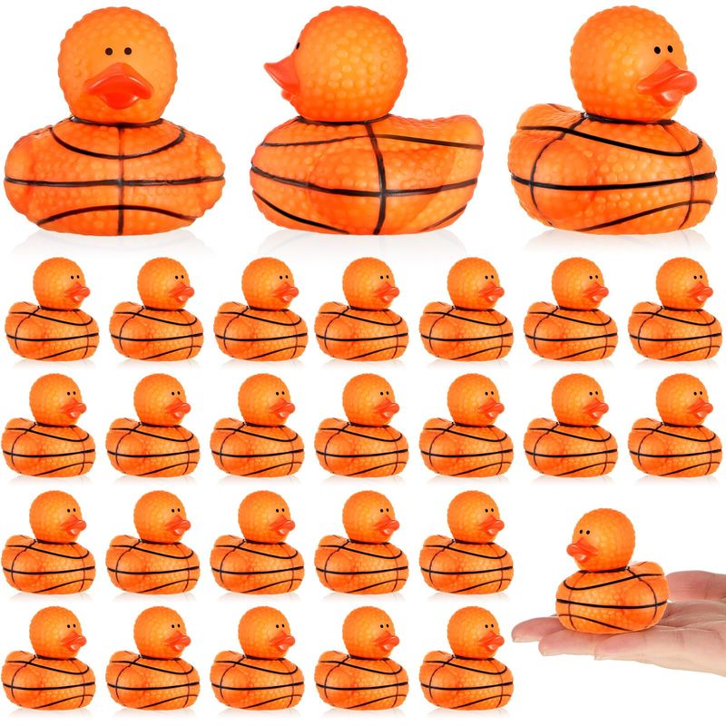 DEEKIN 24 Pcs Basketball Middle Rubber Ducks 2 Inch Sports Themed ...