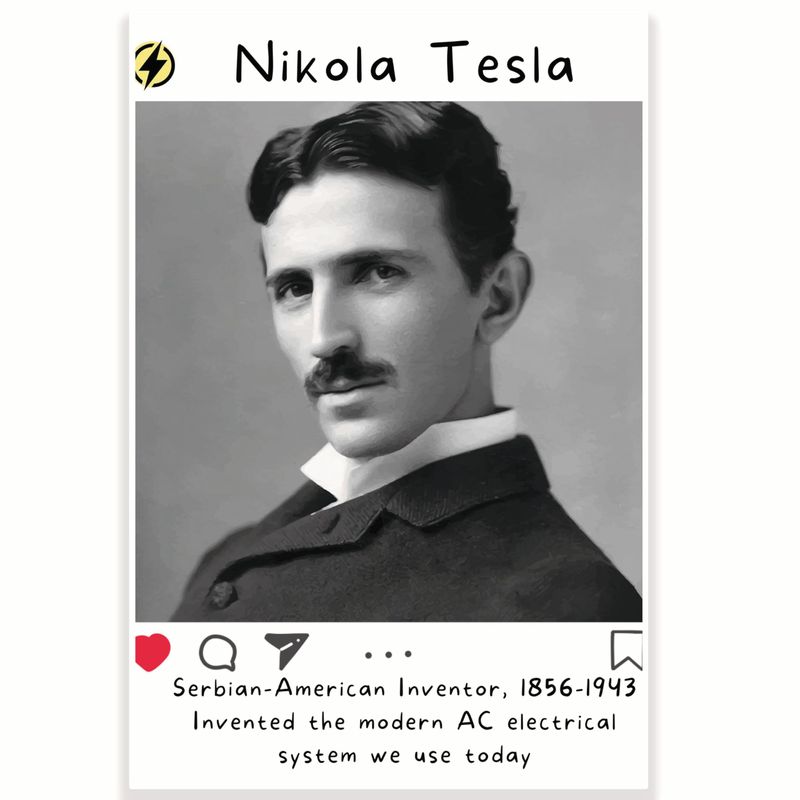 Nikola Tesla Famous Inventor Classroom Poster - Science Classroom ...
