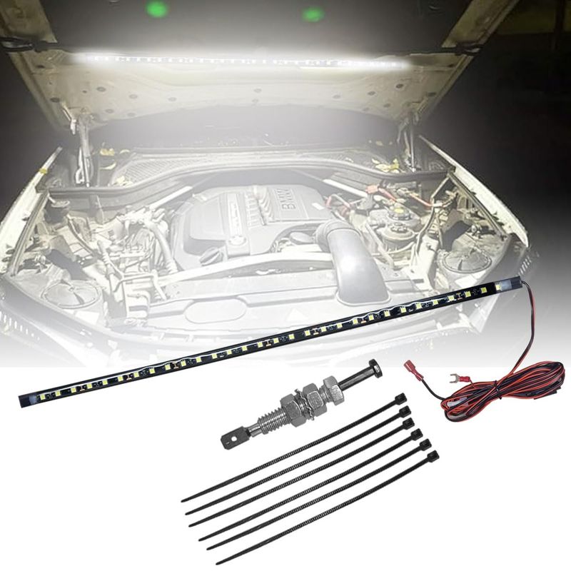 Car Under Hood LED Work Light Kit, 12V Hood Lighting Inspection LED ...