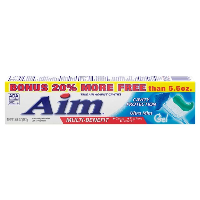 AIM Cavity Protection Gel Toothpaste, Mint - 6 oz - 2 pk - Online ...