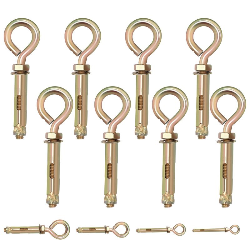 Tanstic 8Pcs M12 Concrete Eye Bolt Expansion Eyebolt Concrete Anchor ...