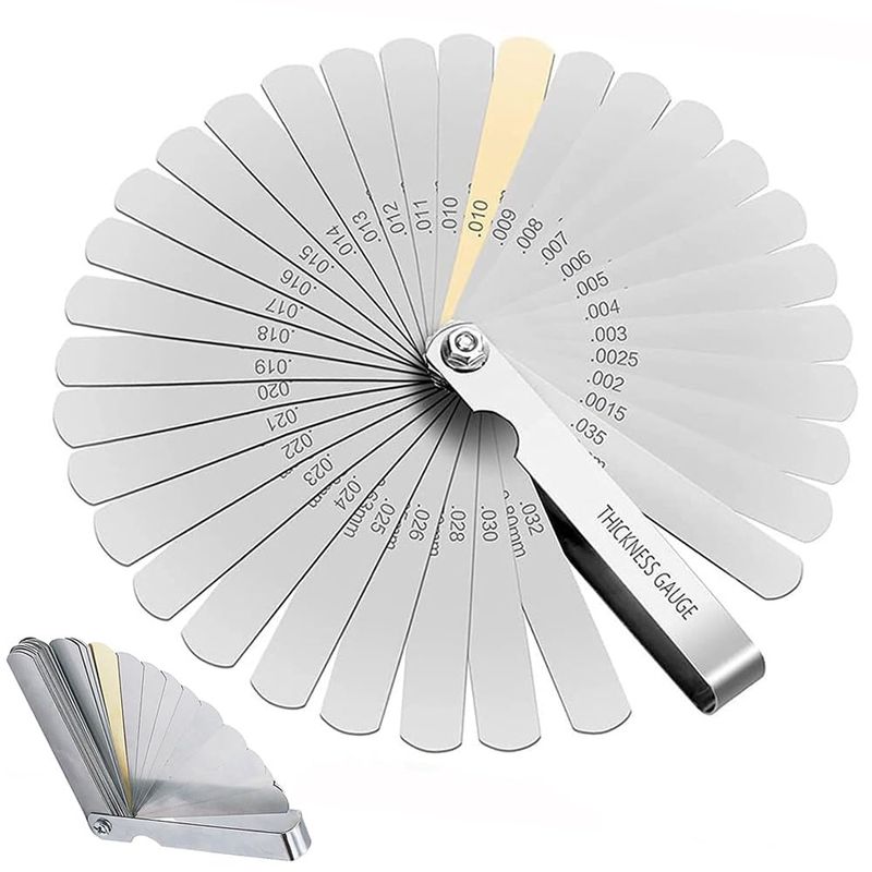 HaoTrade 32 Blades Feeler Gauge, 0.04-0.88 mm Precision Feeler Gauge ...