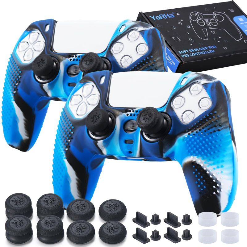 YoRHa Silicone Skins Cover for PS5 Controller x 2 (Camouflage blue ...