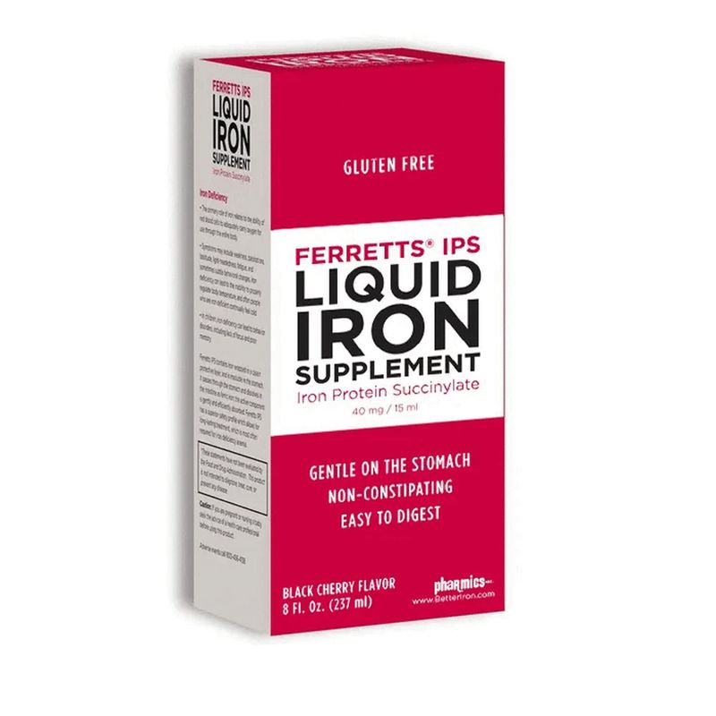 Ferretts IPS Liquid Iron Supplement by Pharmics - Better Tolerability ...