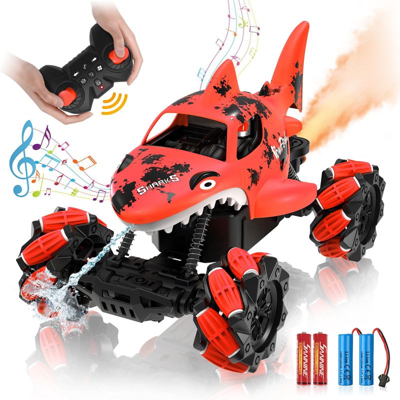 Eulogia RC Shark Stunt Car, Remote Control Animal Stunt Car Toy with ...