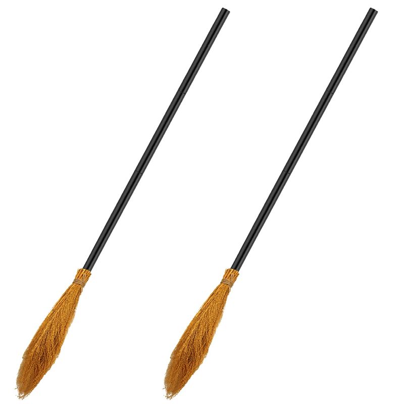 Medoore 2 Pack Halloween Witch Broom Plastic Witch Broomstick Cosplay ...