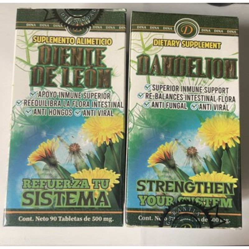 2 Pack DANDELION (Diente de Leon) Tablets Dandelion Root 500 Mg 90 Tabletas Each - Online ...