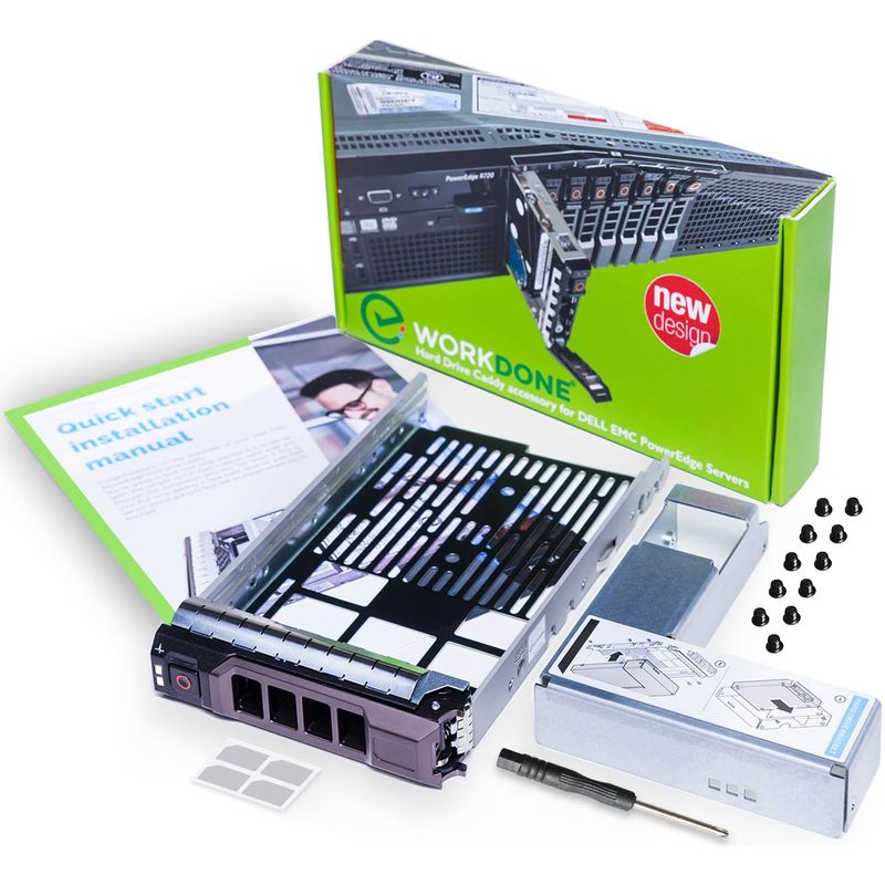 WorkDone 3.5 inch Hard Drive Caddy Tray Compatible for Dell PowerEdge ...