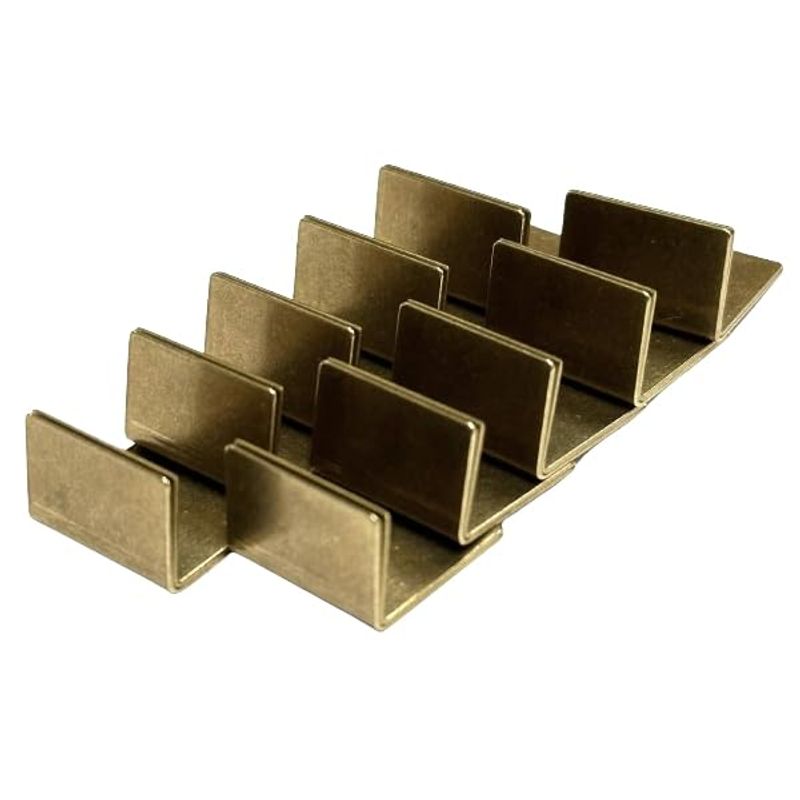 Japanese Antique Brass Card Stand Mini Set of 10 Brass Card Stand ...