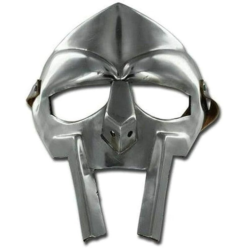 ACTIVE INDUSTRIES Silver Steel Face Mask Helmet Hand Super Gladiator MF Doom Face Mask Helmet ...