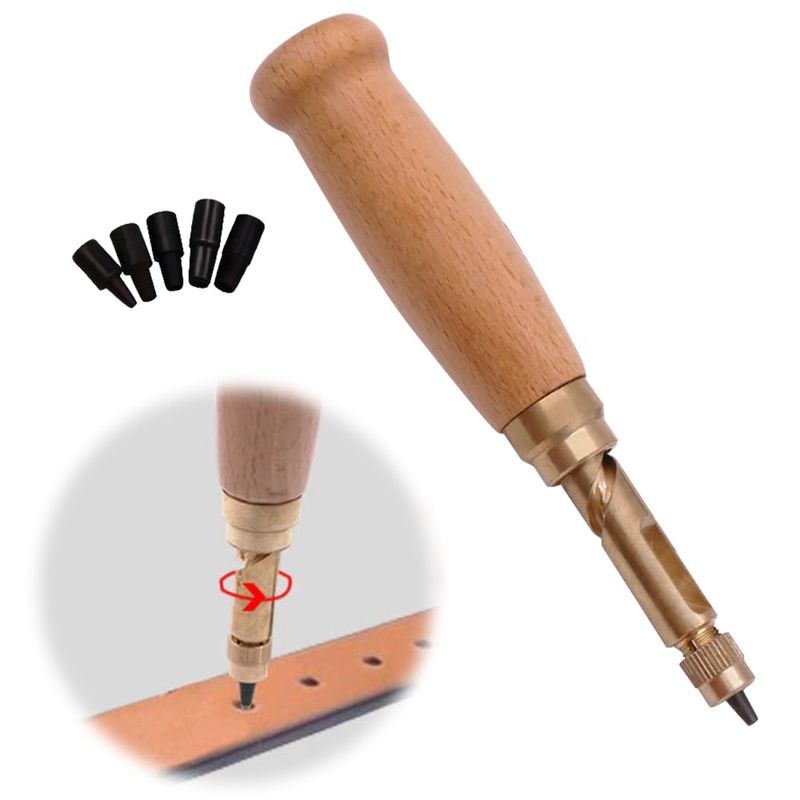Leather Craft Belt, Hole Punching, Belt Hole Punching, Screw Punch ...