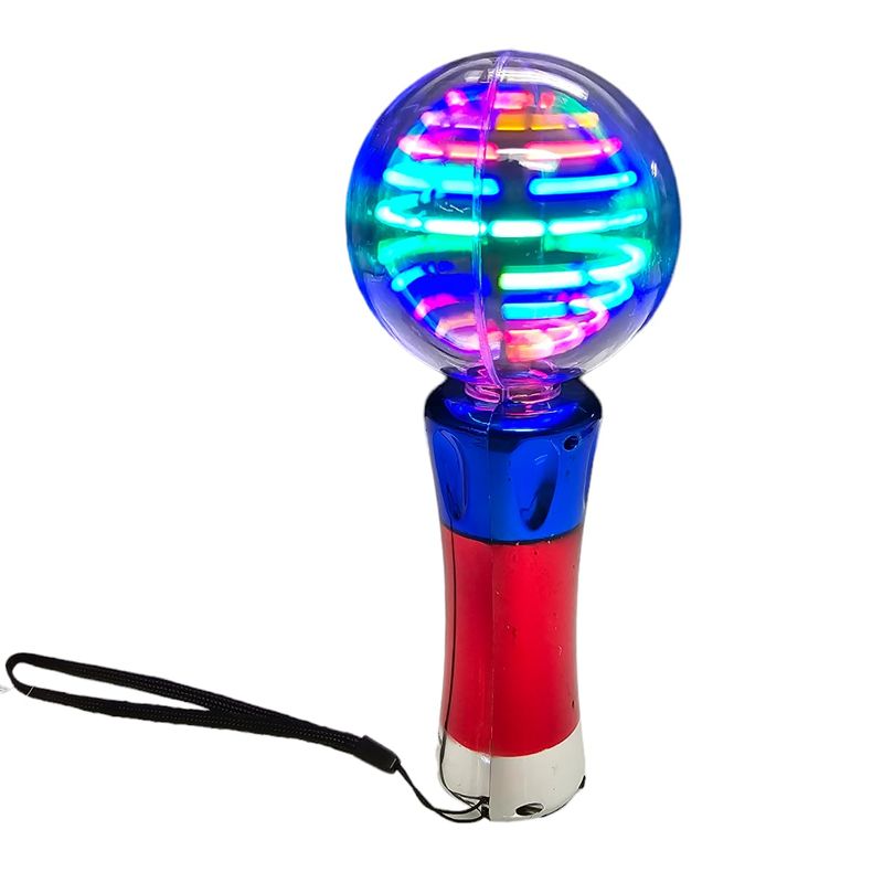 Zugar Land Light-Up Star Magic Spinning Ball Flashing Toy Wand (7.5") 3 ...