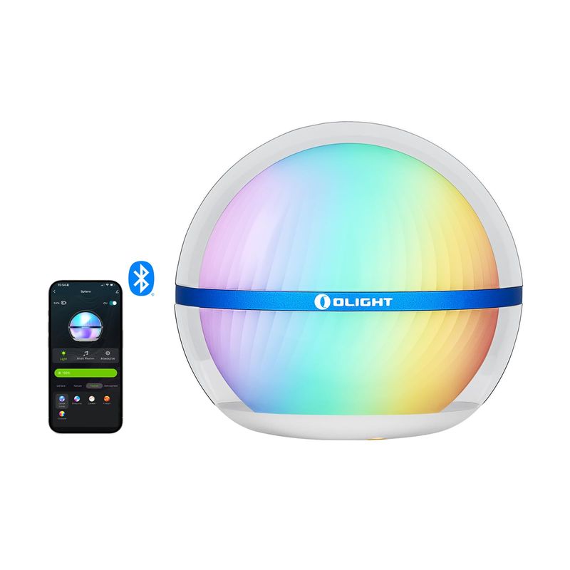 OLIGHT Sphere Smart Night Light, 75 lumens Stepless Dimming Table Lamp ...