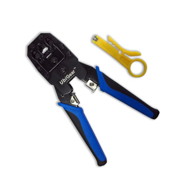 UbiGear® Network/Phone Cable Tester + RJ11/RJ12/RJ22/RJ45 Crimp Crimper ...