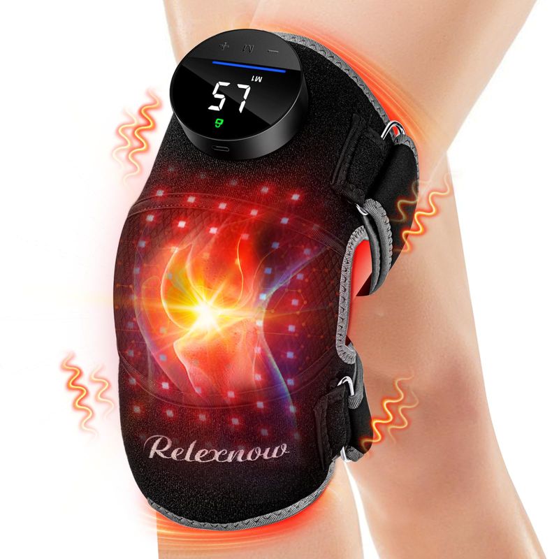 Red Light Therapy Knee Brace, Vibration Knee Massage, Wireless ...