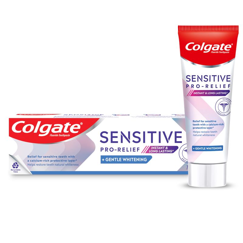Colgate Toothpaste Sensitive Pro-Relief, Gentle Whitening Toothpaste ...