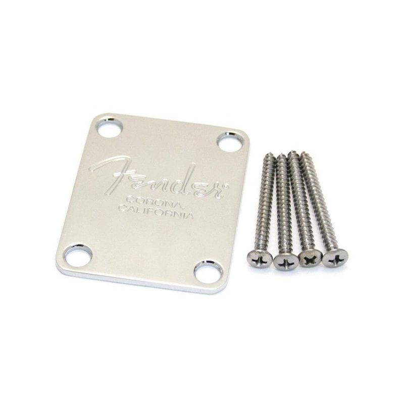 Fender® American Series 4-Bolt Bass Neck Plate with Fender Corona Stamp ...