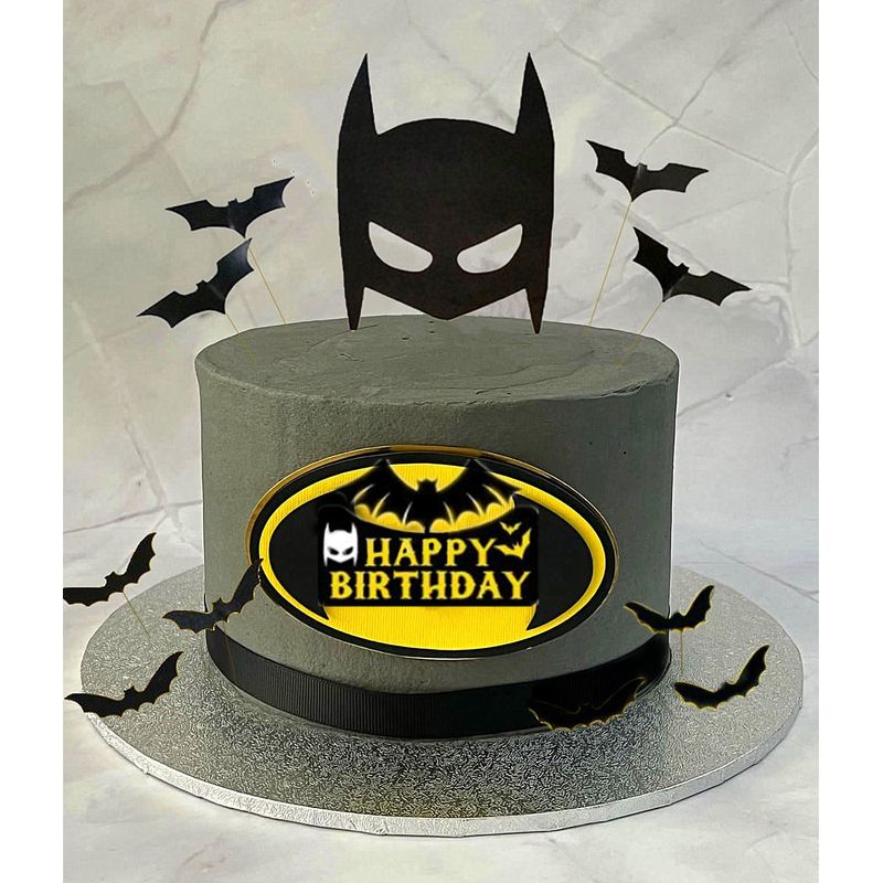 GallaRato Superhero Bat Birthday Cake Topper Happy Birthday Cake ...